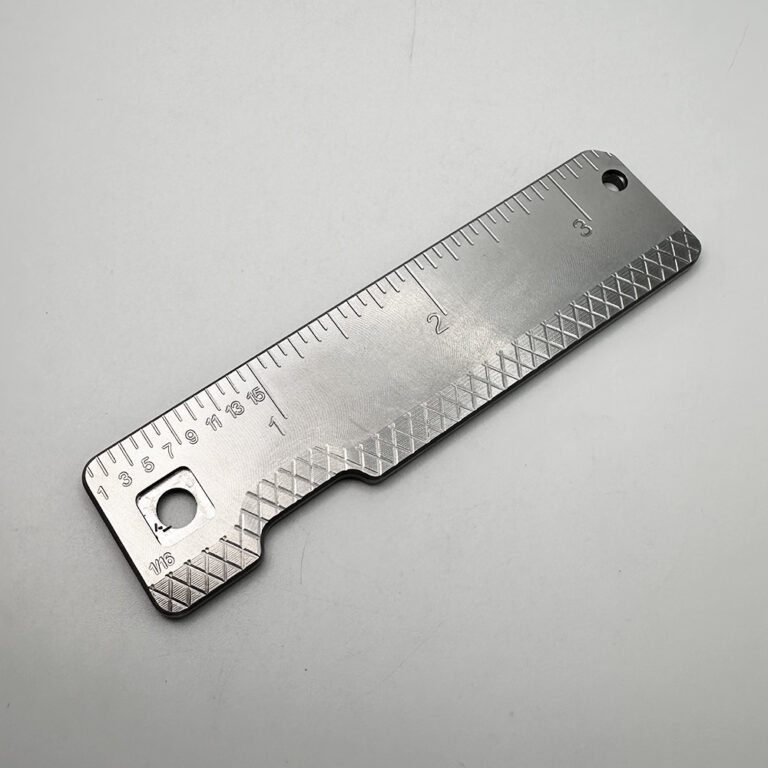 6AL-4V Titanium RULER 16TH’s & Inches X-GRID Edition RH Handle Scale ...