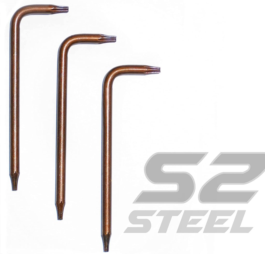 3-PACK T6/T8 TORX Bit L-Shape Wrench (Heat-Treated PRO S2 Metal ...