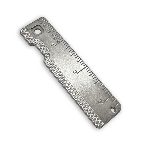6AL-4V Titanium RULER 16TH’s & Inches X-GRID Edition RH Handle Scale ...