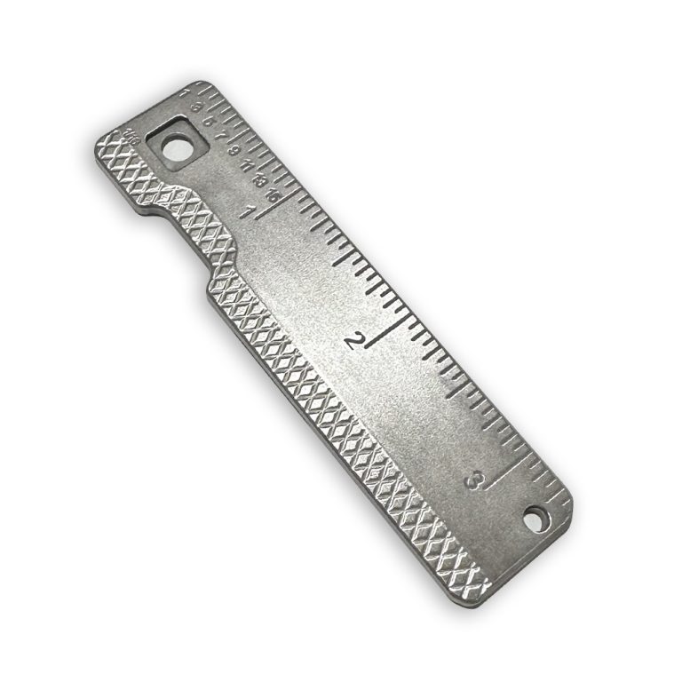 6AL-4V Titanium RULER 16TH’s & Inches X-GRID Edition RH Handle Scale ...