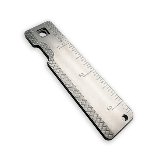 6AL-4V Titanium RULER 16TH’s & Inches X-GRID Edition RH Handle Scale ...