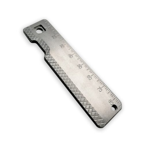6AL-4V Titanium RULER MM-Edition Metric X-GRID Edition RH Handle Scale ...