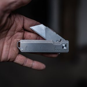6AL-4V Titanium RULER 16TH’s & Inches X-GRID Edition RH Handle Scale ...