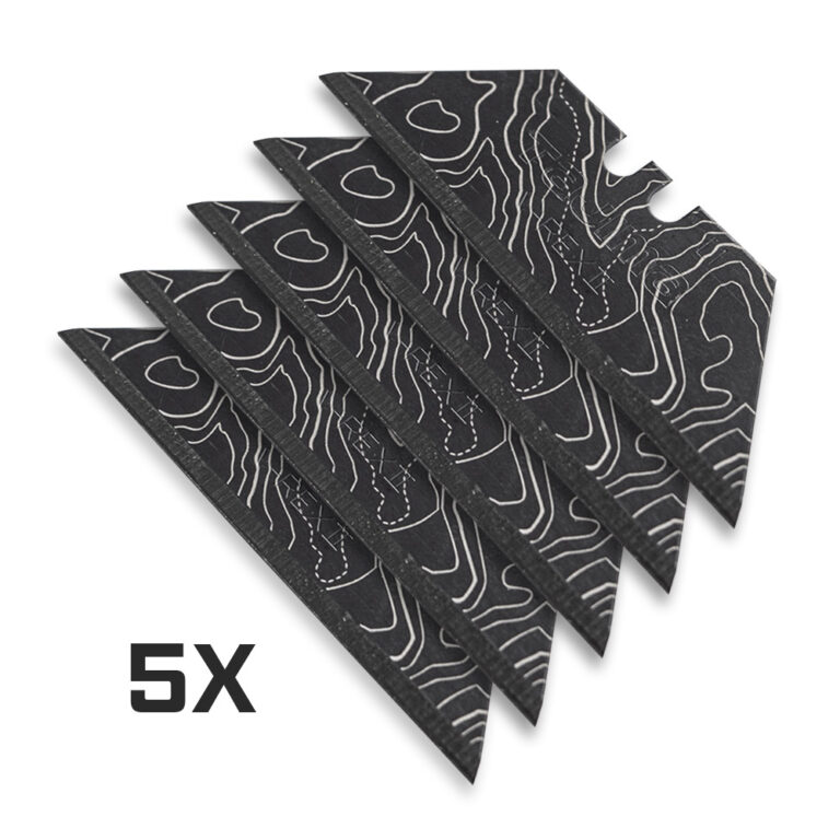 Black CASCADIA Topo Map Razor Blades Tajima V-REX II Premium Tempered Utility Knife Blades (5 ...