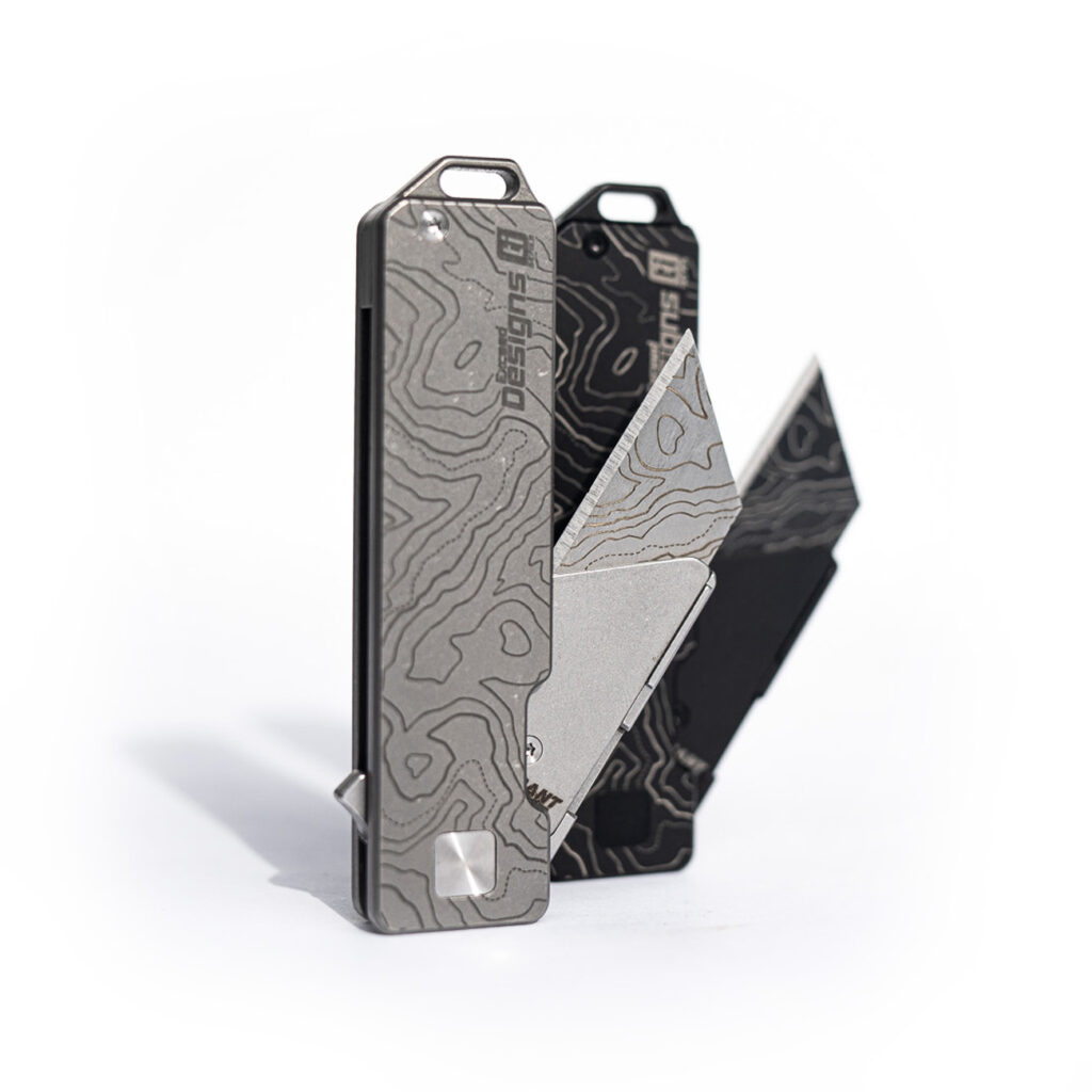 Silver CASCADIA Topo Map Razor Blades High Quality Silver Utility Knife ...