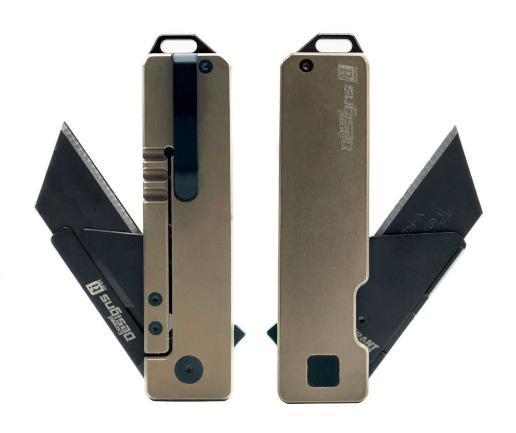 TiRant RAZOR V3 Utility Knife (Centurion Bronze ANO Ti WORKS + SLASH ...