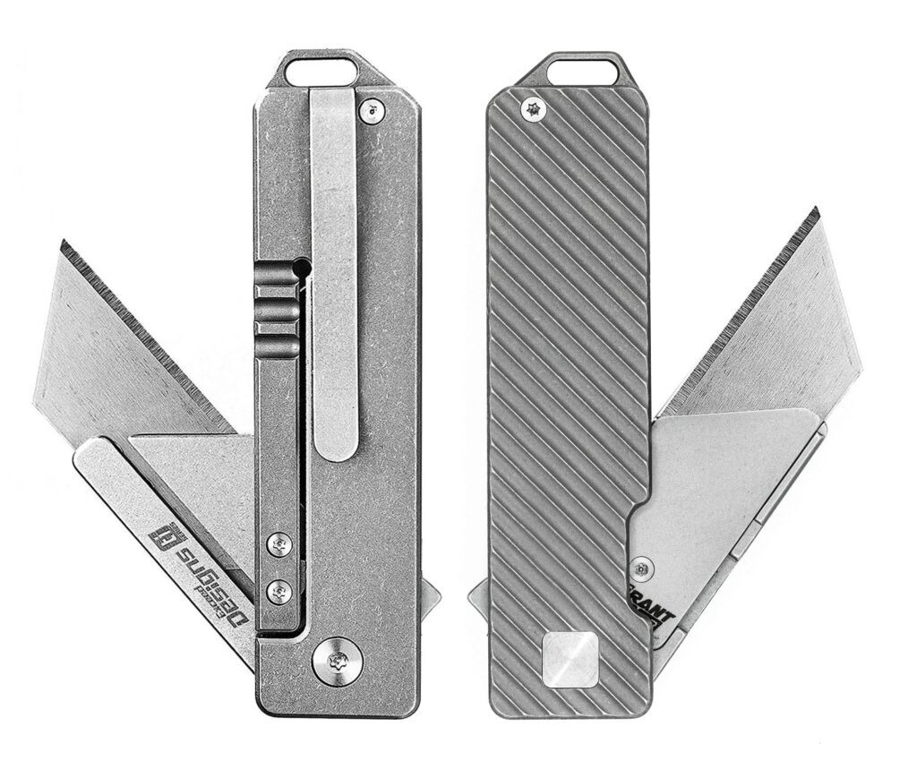 TiRant RAZOR V3 Utility Knife (Stonewashed 6AL-4V Titanium) – Exceed ...