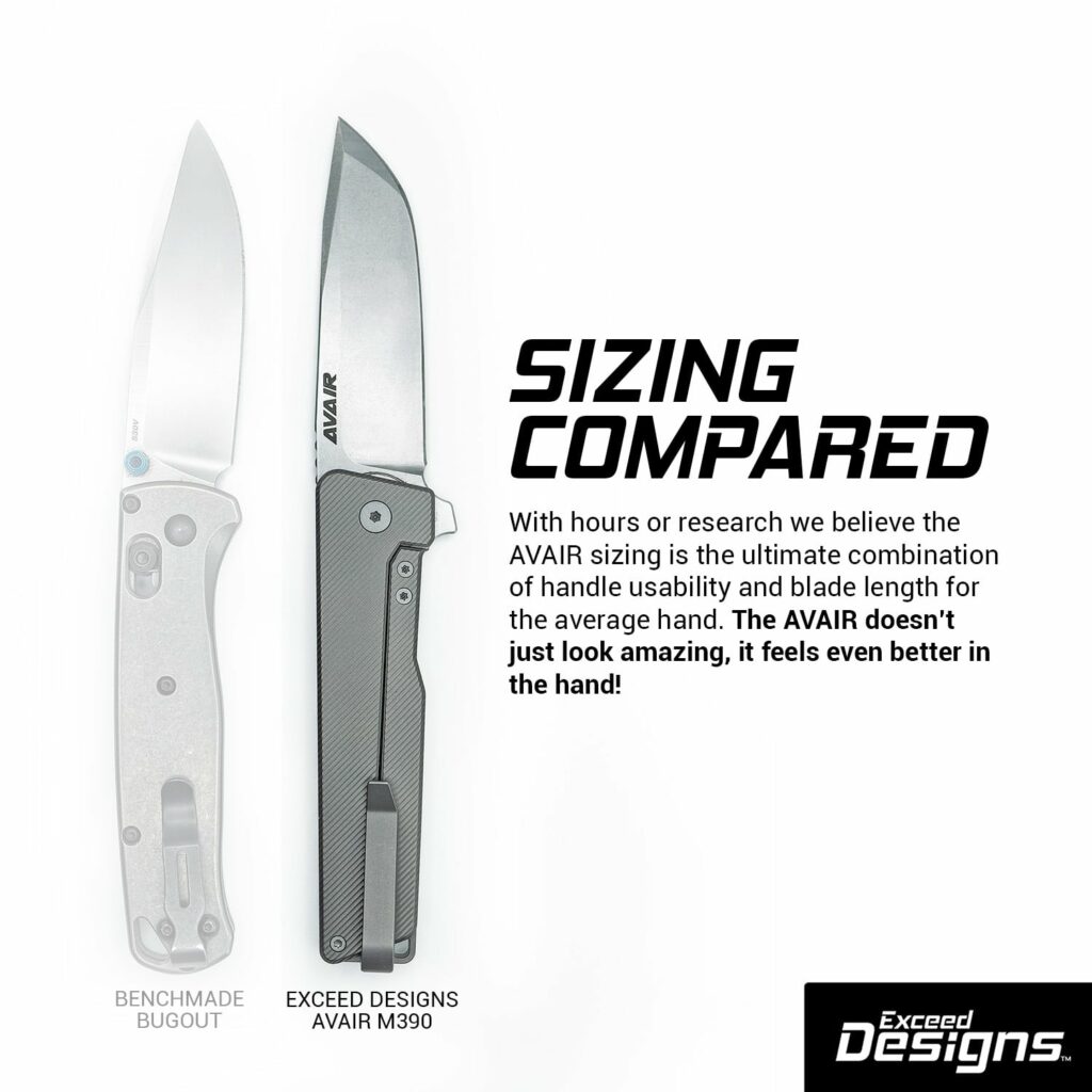 AVAIR M390 Framelock Folding Knife (Blasted 6AL-4V Titanium) – Exceed ...