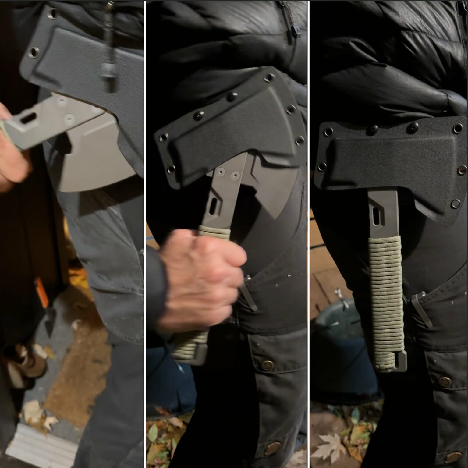 KYDEX Moulded HYZER Hatchet Sheath (BLACK) With Molle/Belt Clip ...