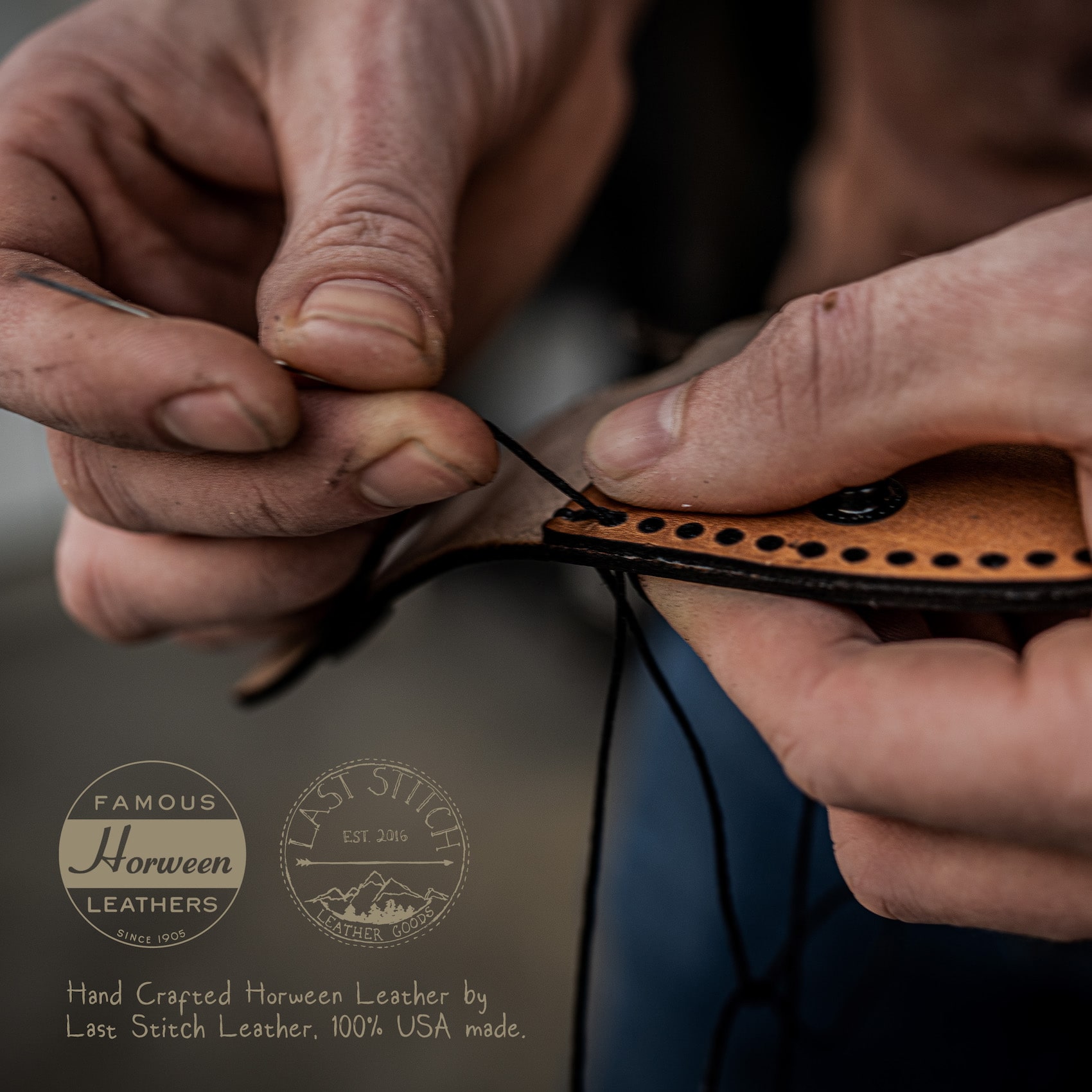 100% USA MADE Real Horween Leather HYZER Hatchet Sheath (NATURAL BROWN ...