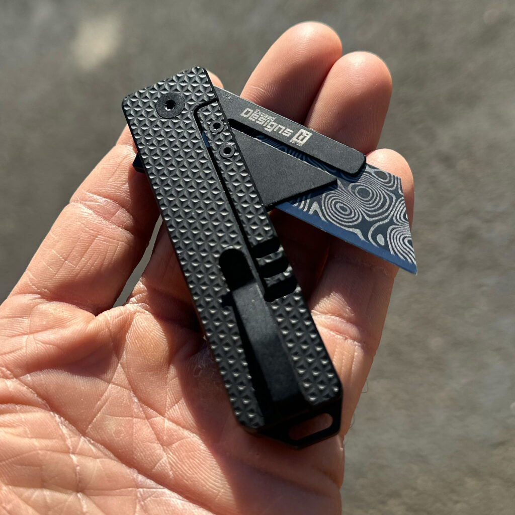 Black DAMASCUS STEEL PATTERN Razor Blades Tajima V-REX II Premium ...