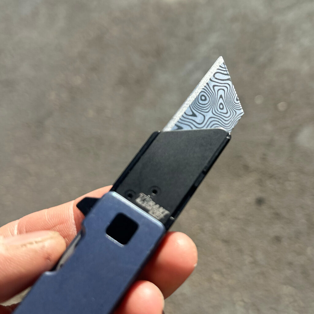 Silver DAMASCUS STEEL PATTERN Razor Blades High Quality Silver Utility ...