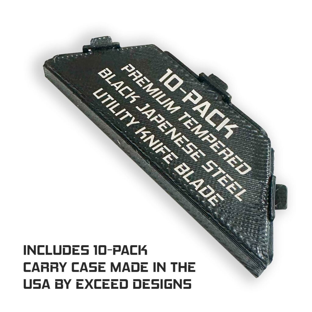 JET-BLACK Razor Blades Tajima V-REX II Premium Tempered Utility Knife Blades (5-Pack or 10-Pack ...