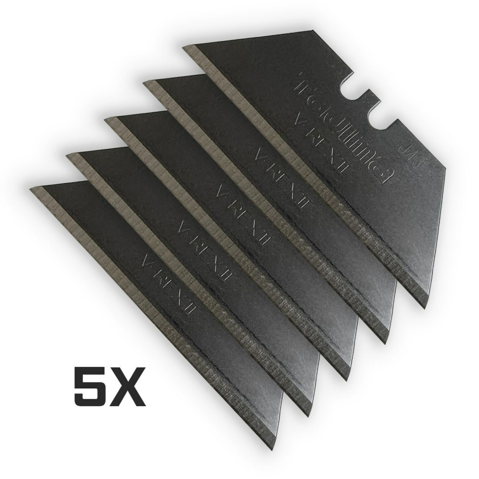 JET-BLACK Razor Blades Tajima V-REX II Premium Tempered Utility Knife Blades (5-Pack or 10-Pack ...