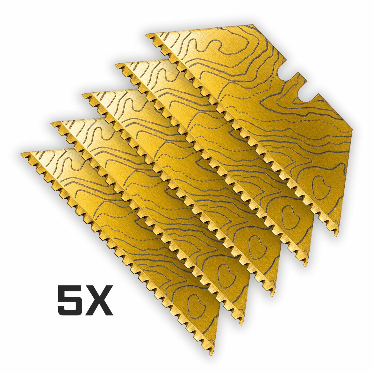 Cascadia Topo 24-Point GOLD MICRO-SERRATED Razor Blades (Premium ...
