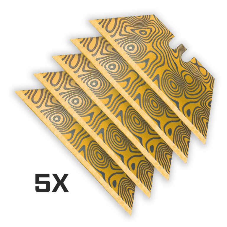 Damascus GOLD SERIES Razor Blades (Premium TITANIUM Coated SK5 Utility ...