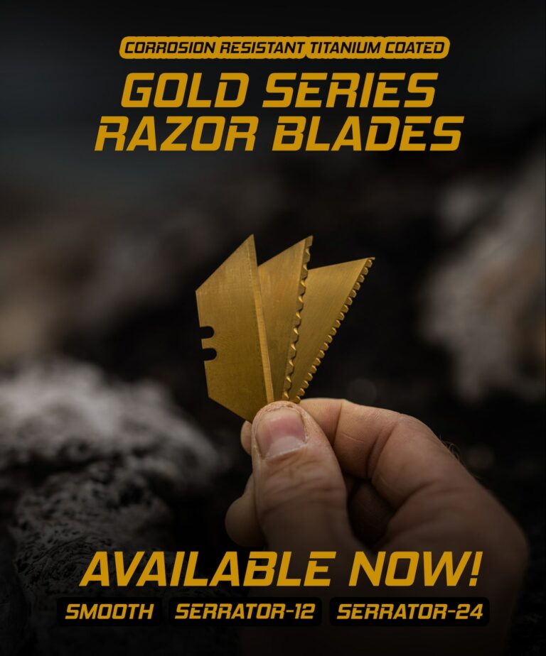 Cascadia Topo GOLD SERIES Razor Blades (Premium TITANIUM Coated SK5 ...