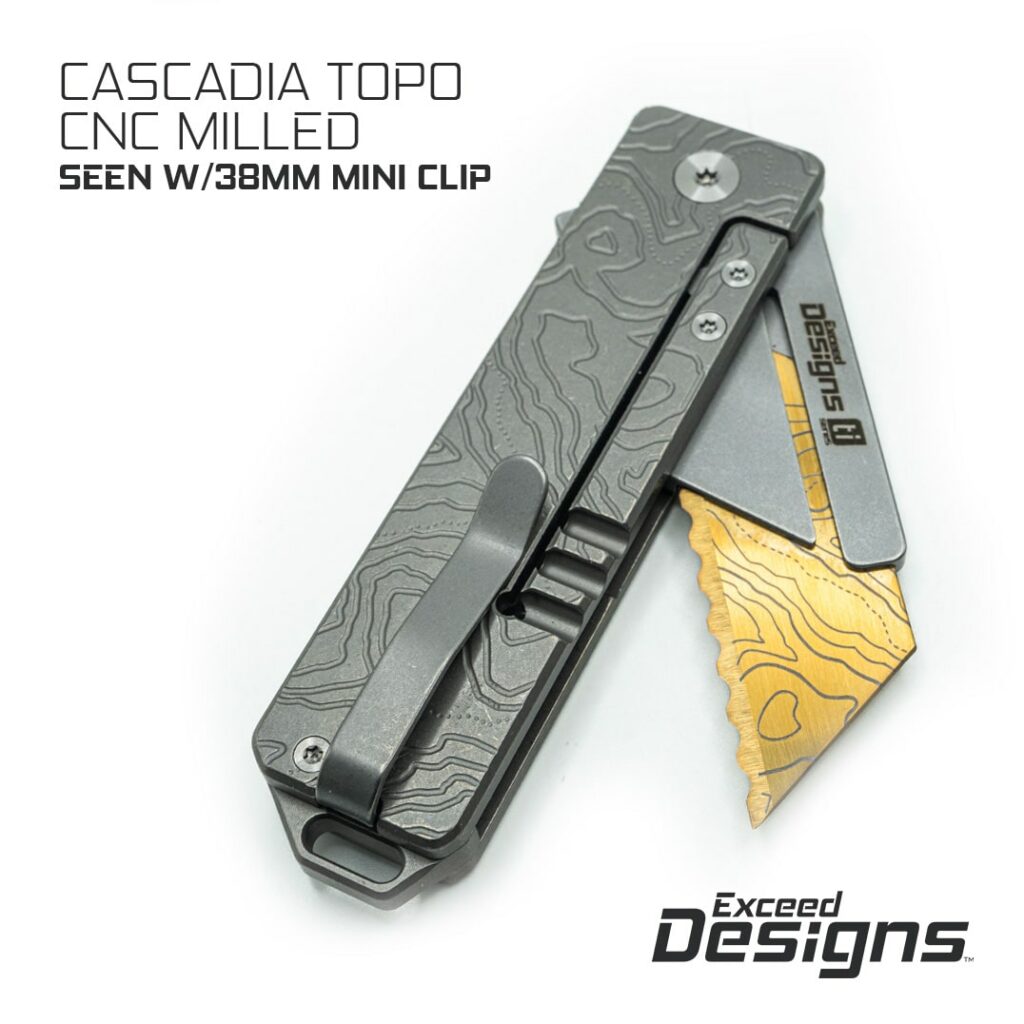 TiRant RAZOR V3 Utility Knife (Stonewashed 6AL-4V Titanium) Dual-SIde ...