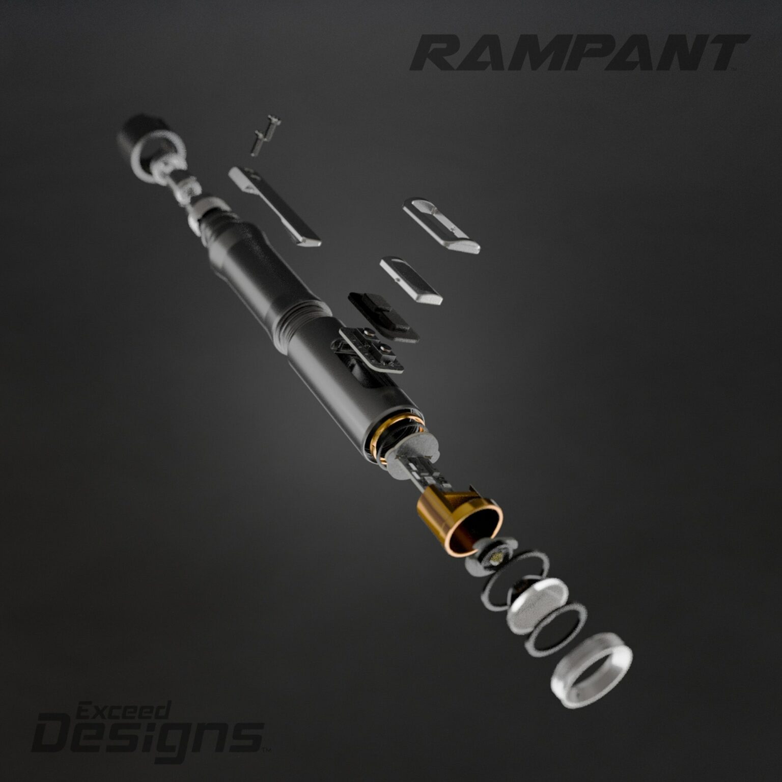 RAMPANT™ R4 EDC Flashlight (Fine Satin Stonewashed Aluminum + Ti ...