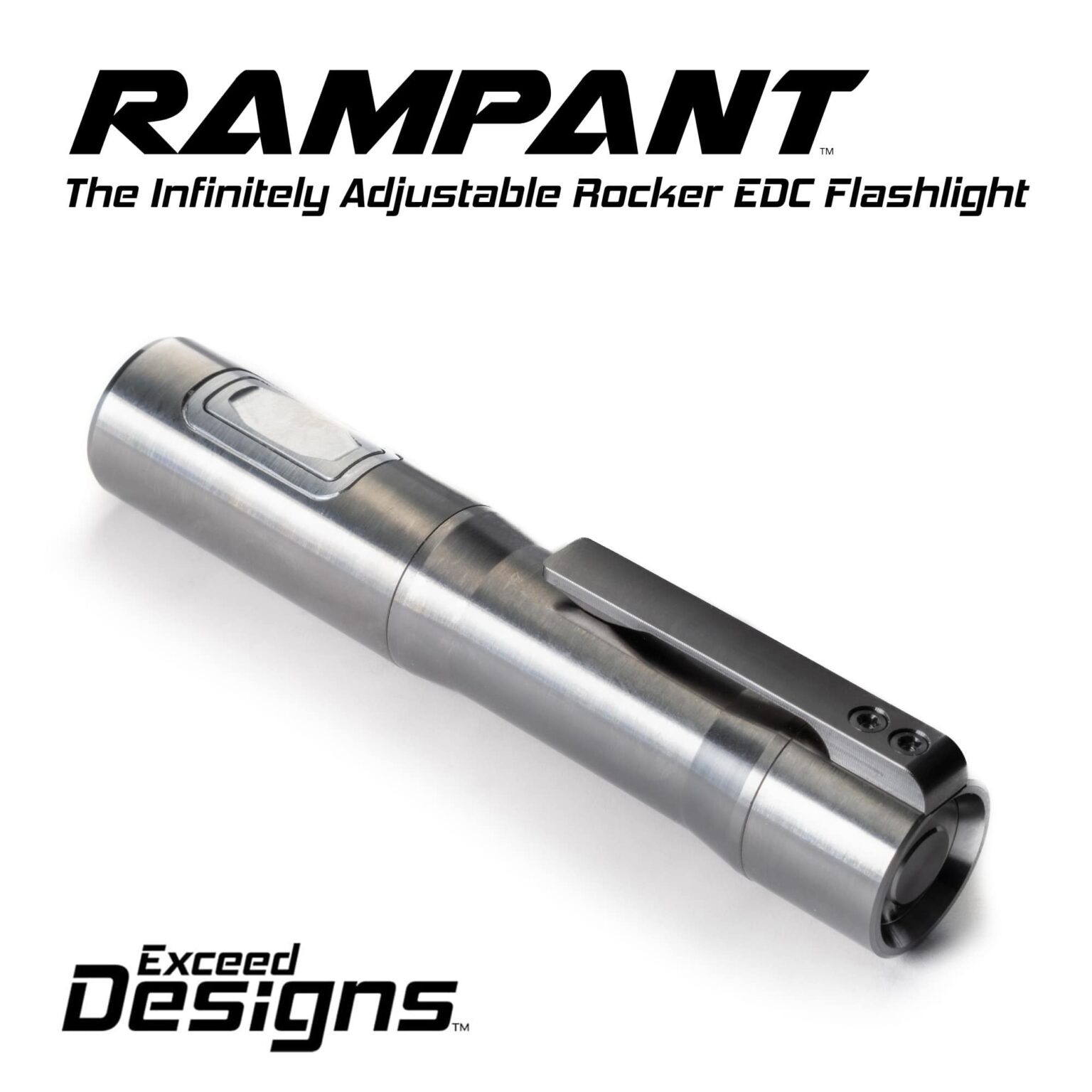 RAMPANT™ R8 EDC Flashlight (Raw 6AL-4V Titanium + AL Button + Copper ...