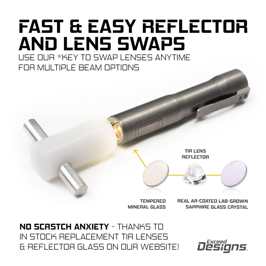 RAMPANT™ R4 EDC Flashlight (Fine Satin Stonewashed Aluminum + Ti ...