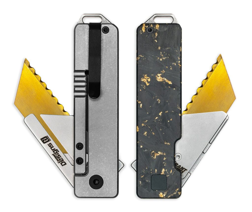 Forged Carbon Fiber GOLD FLAKE W/6AL-4V Titanium Reinforced Frame RH ...