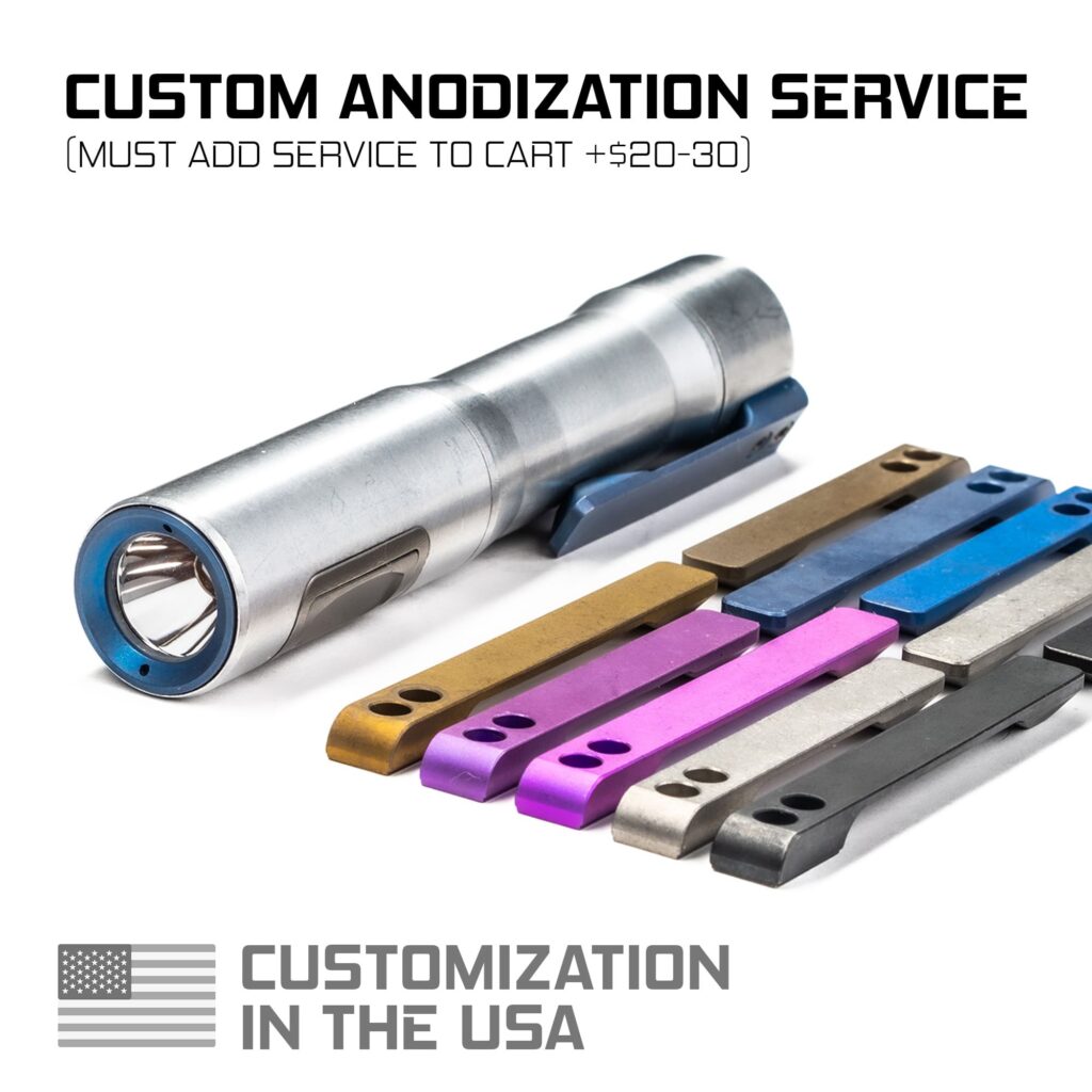 RAMPANT™ R4 EDC Flashlight (Fine Satin Stonewashed Aluminum + Ti ...