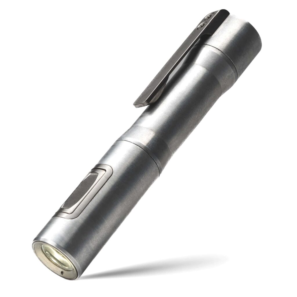 RAMPANT™ R4 EDC Flashlight (Fine Satin Stonewashed Aluminum + Ti ...
