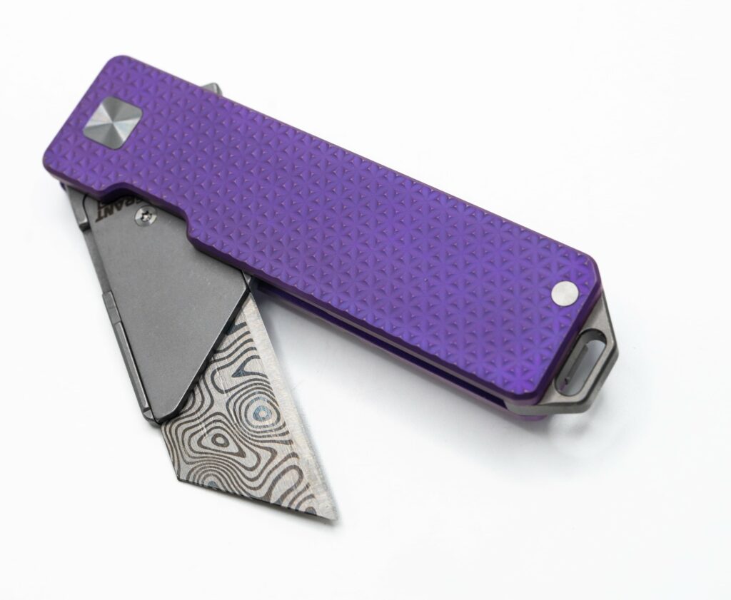 TiRant® RAZOR V3 Utility Knife (Stonewashed 6AL-4V Titanium) Dual APEX ...