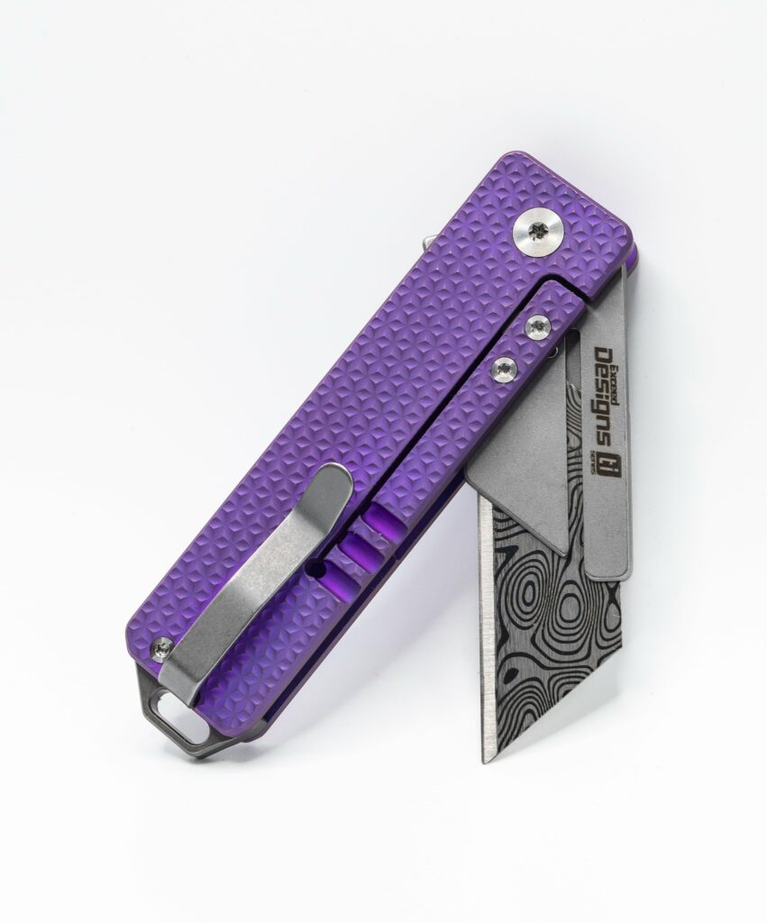 TiRant® RAZOR V3 Utility Knife (Stonewashed 6AL-4V Titanium) Dual APEX ...