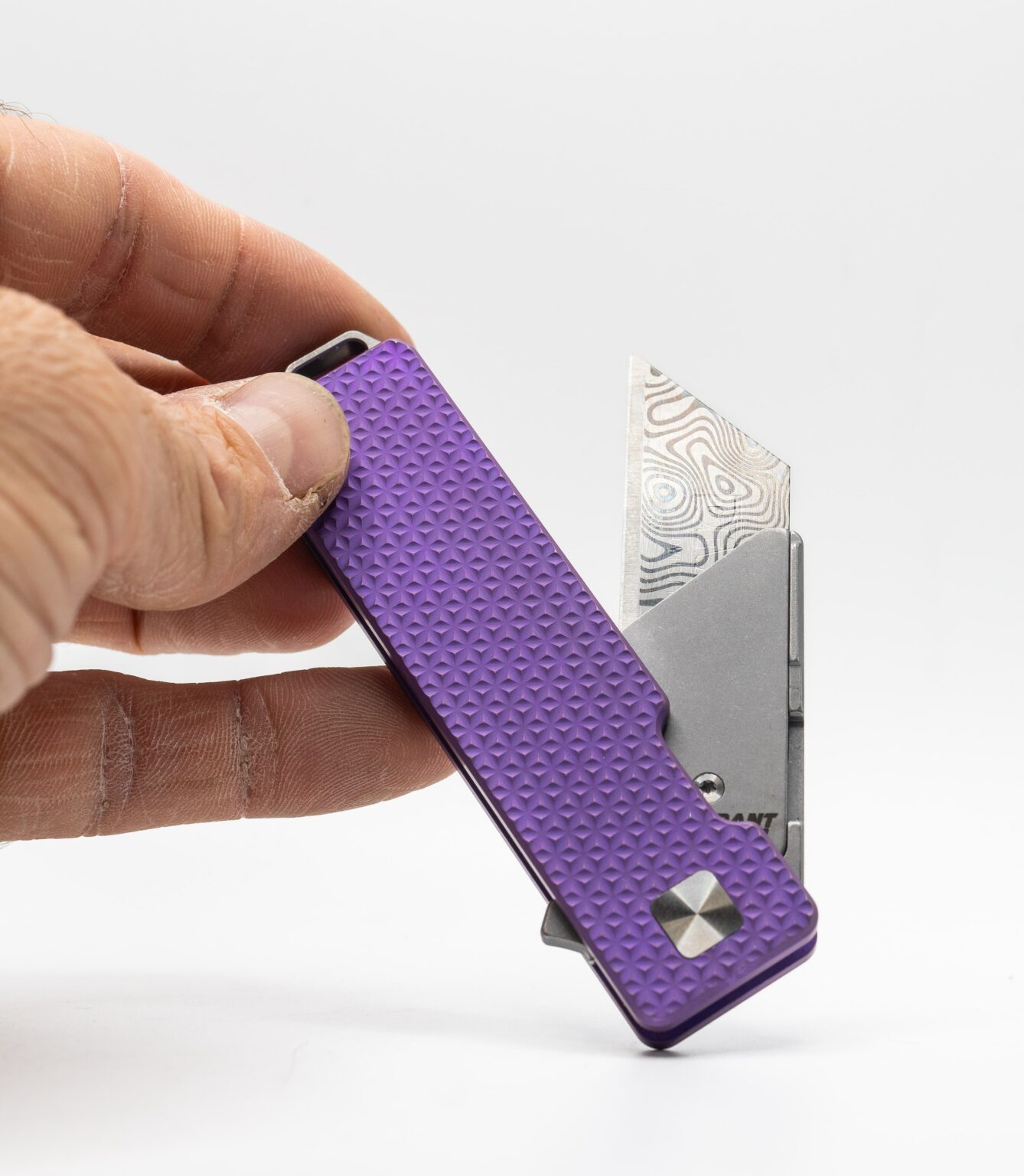 TiRant® RAZOR V3 Utility Knife (Stonewashed 6AL-4V Titanium) Dual APEX ...