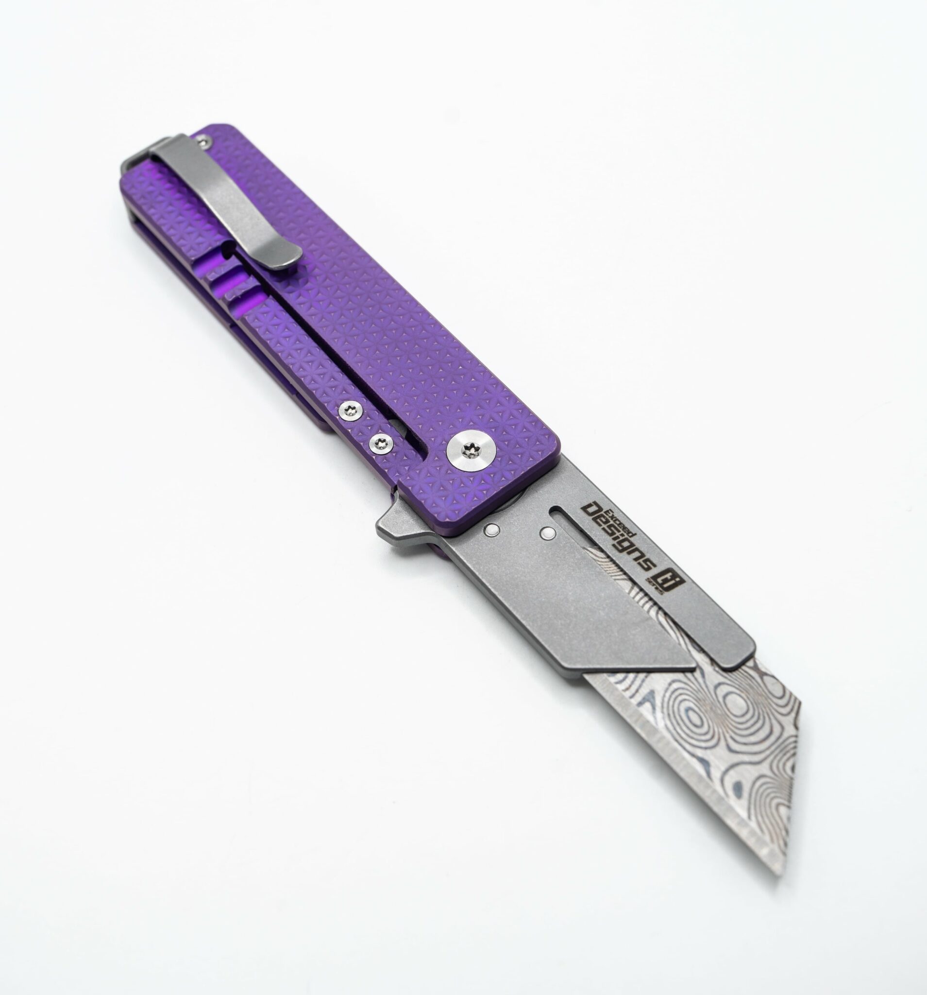 TiRant® RAZOR V3 Utility Knife (Stonewashed 6AL-4V Titanium) Dual APEX ...
