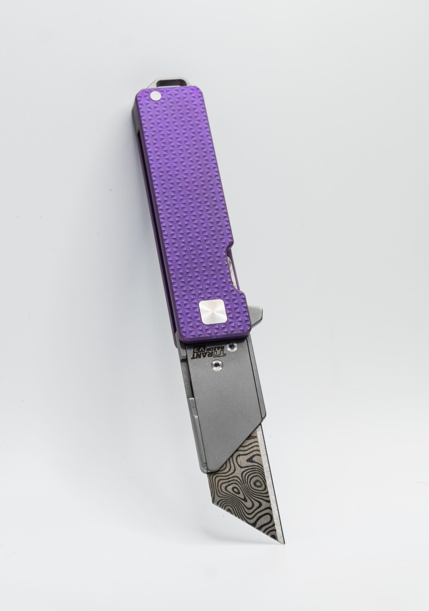 TiRant® RAZOR V3 Utility Knife (Stonewashed 6AL-4V Titanium) Dual APEX ...
