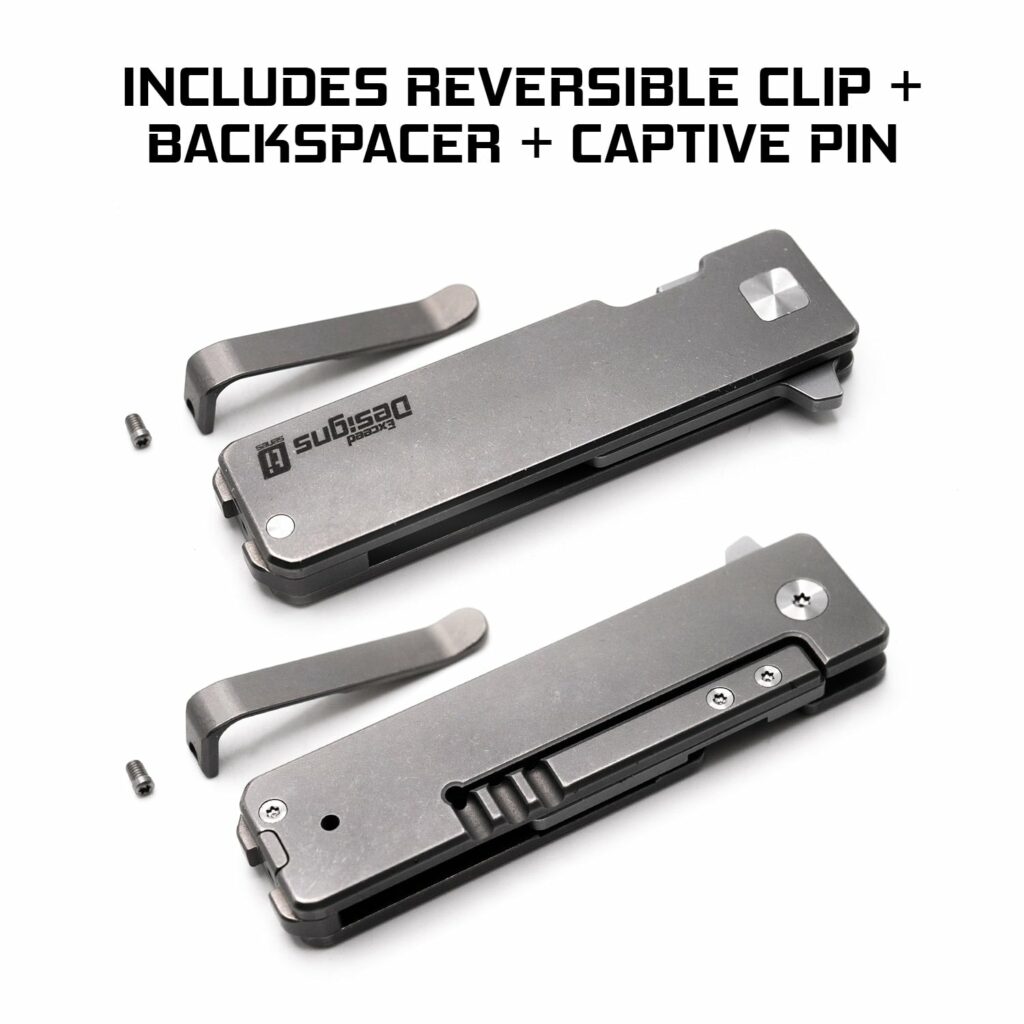 Upgraded PRO CLIP + BACK-SPACER Assembly (Reversible + Ultra-Deep Carry ...