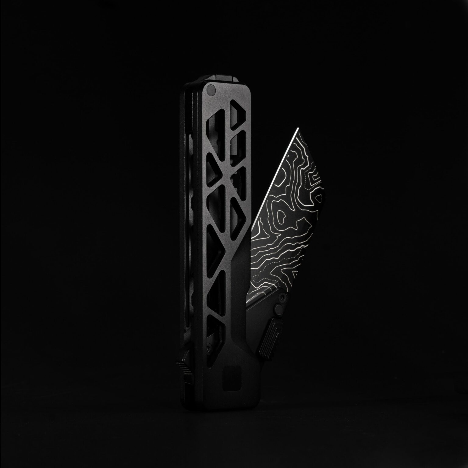 TiRant® ULTRA Utility Knife W/HotSwap™ Blade Replacements (Stonewashed ...